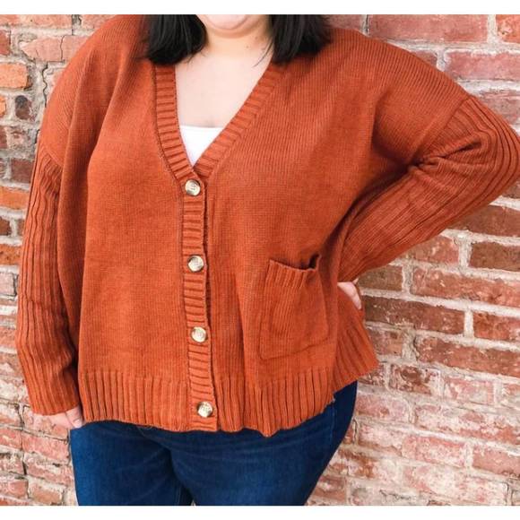 COZY CO. | Sweaters | New Cozy Co Sophie Cardigan In Rust | Poshmark